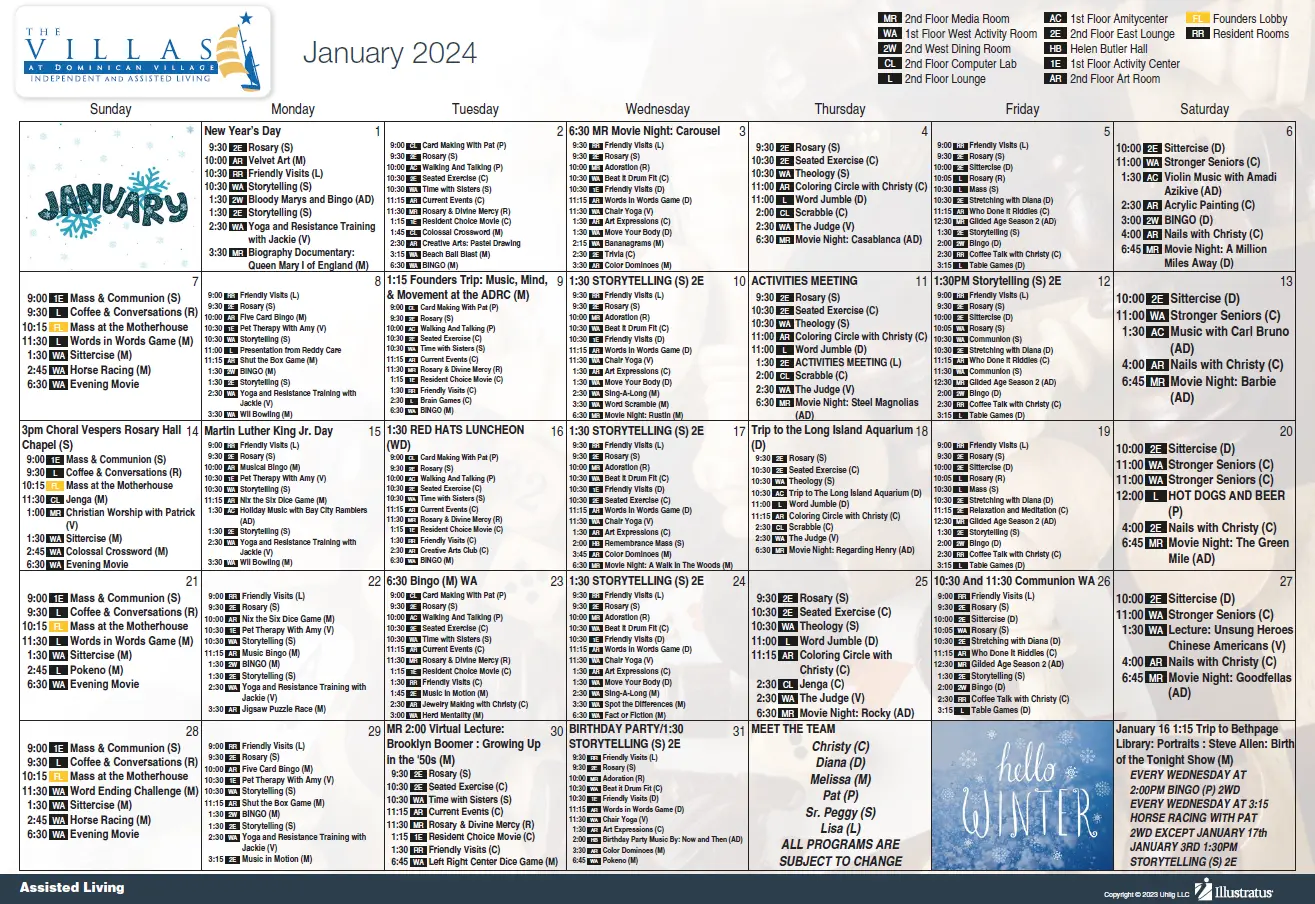 Events & Activities at Dominican Village | View Online or Download